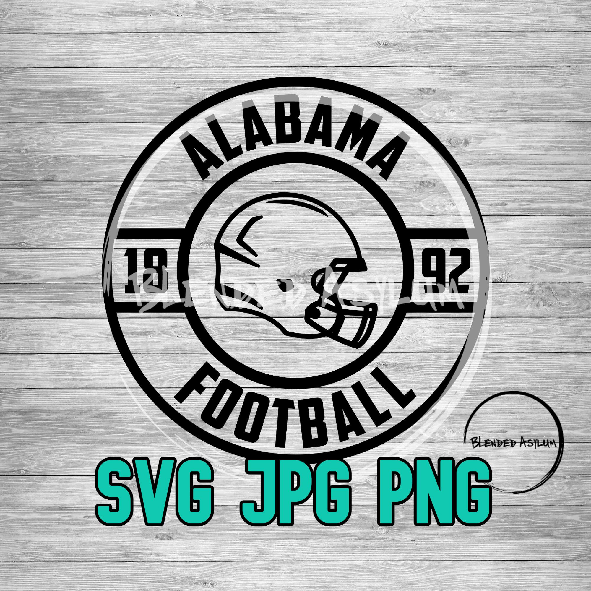 Football Founded Alabama SVG PNG JPG Football Alabama Vector File ...