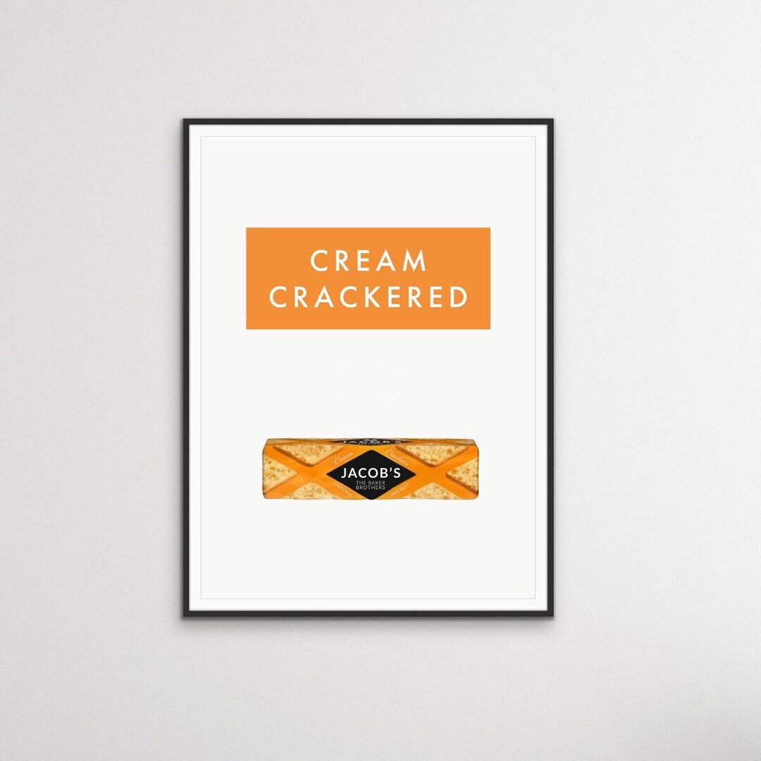 Cream Crackered Wall Art Kitchen Print Kitchen Quote Print Kitchen ...