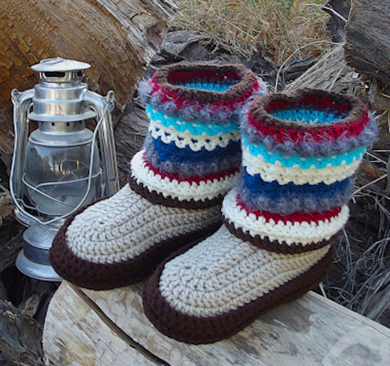 Mukluk Crochet Pattern Crochet Boots Slippers Mukluk Lugg - Etsy