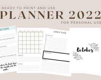 Daily Planner Printable - Etsy