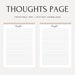 Printable Notes Pages | Notes, Thoughts & to Do Lists | Instant ...