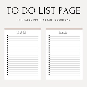 Printable Notes Pages | Notes, Thoughts & to Do Lists | Instant ...