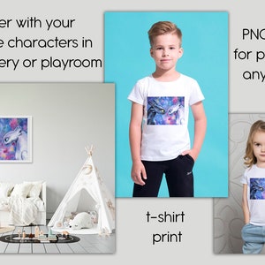 How to Train Your Dragon Clipart. Watercolor Digital Illustration Night ...