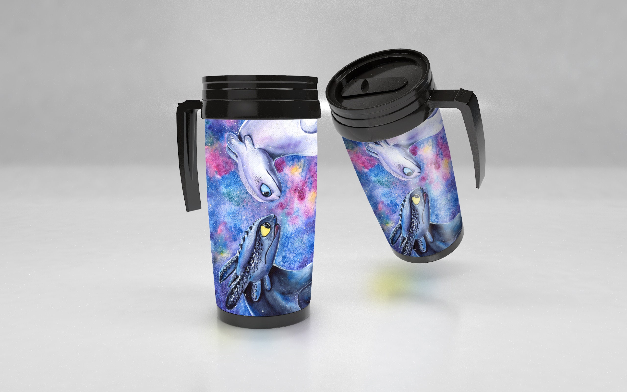 How to Train Your Dragon Clipart. Watercolor Digital Illustration Night ...