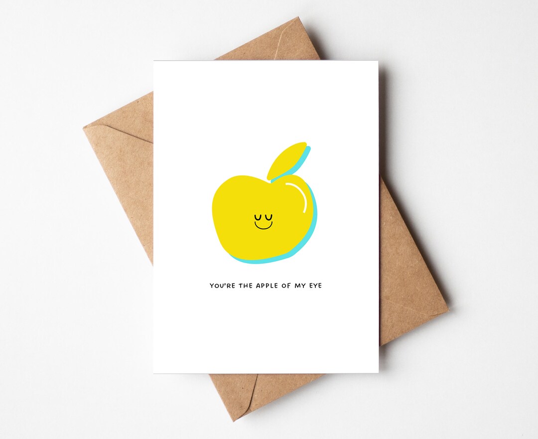 You're the Apple of My Eye Card⎥card Template⎥greeting Card Best Friend ...
