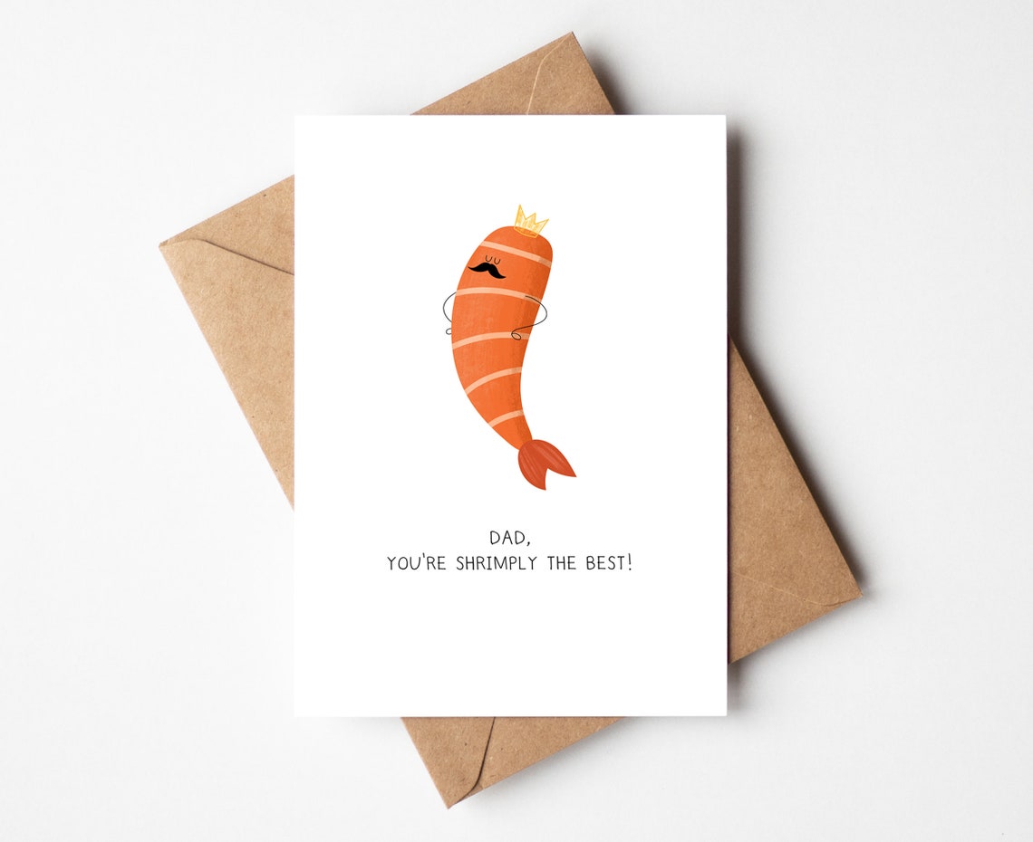 Funny Shrimp Fathers Day Card⎥pun Card for Father⎥printable Card for ...