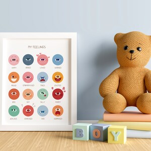 Feelings Chart⎥emotions Print⎥printable Wall Art⎥educational Poster ...