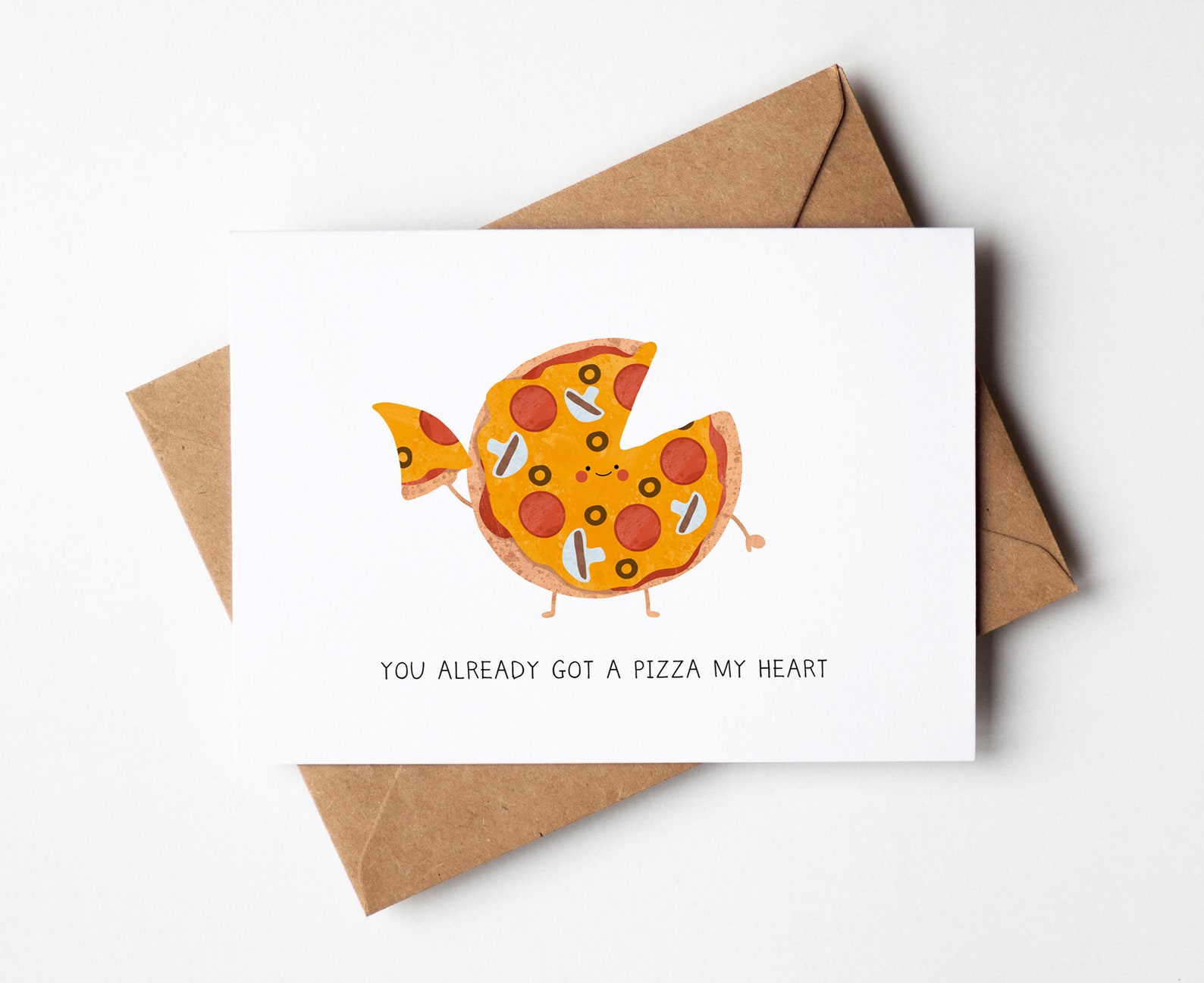 Funny Pizza Love Card Printable⎥pun Card Lover⎥card Template ...