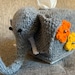 Knit Elephant Tissue Box Cover Boutique Black Gray - Etsy