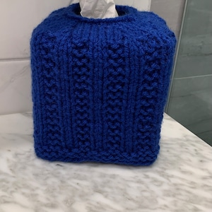 Knitting Instructions Tissue Box Cover Garter Rib Advanced Beginner ...