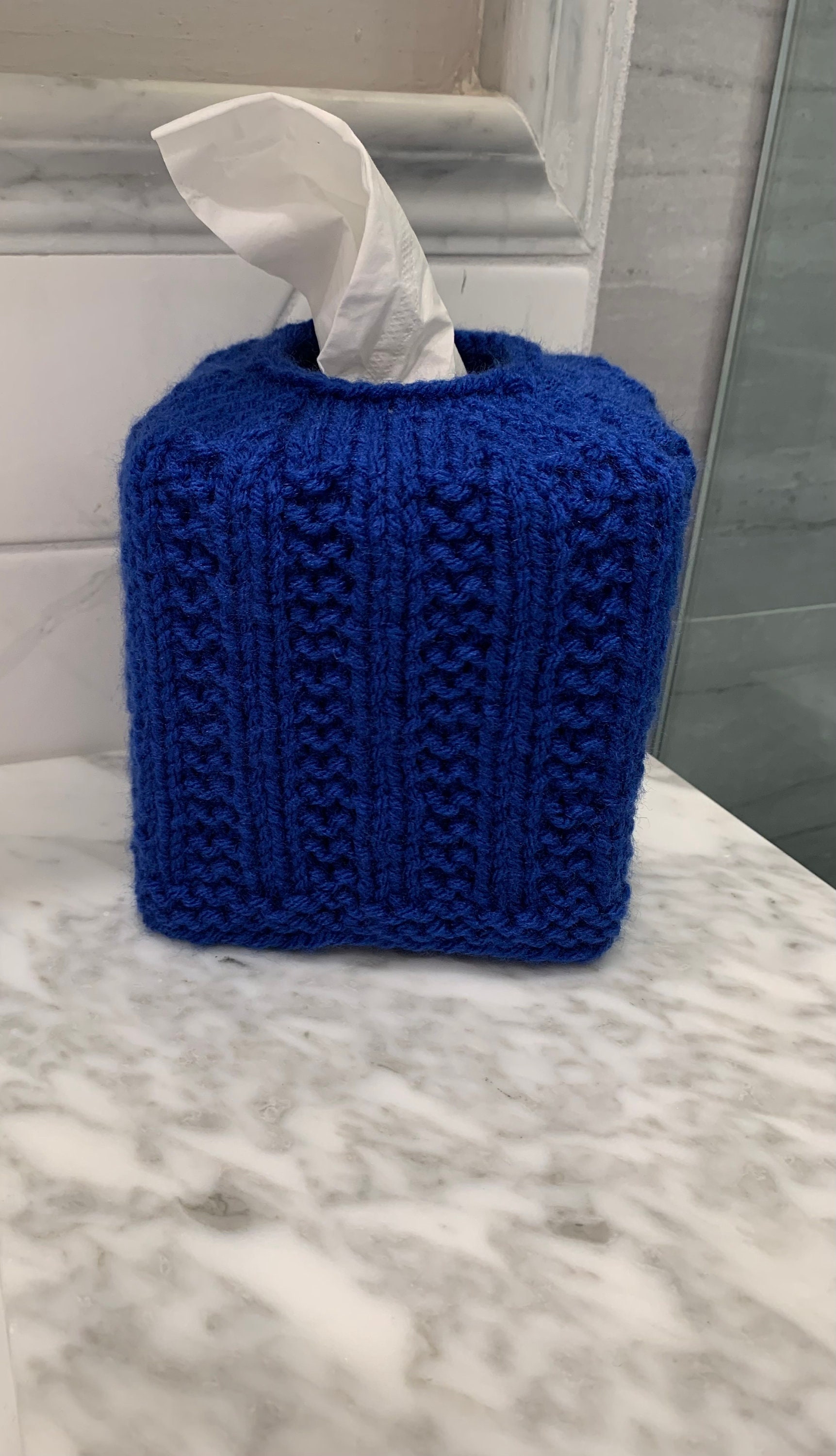 Knitting Instructions Tissue Box Cover Garter Rib Advanced Beginner ...