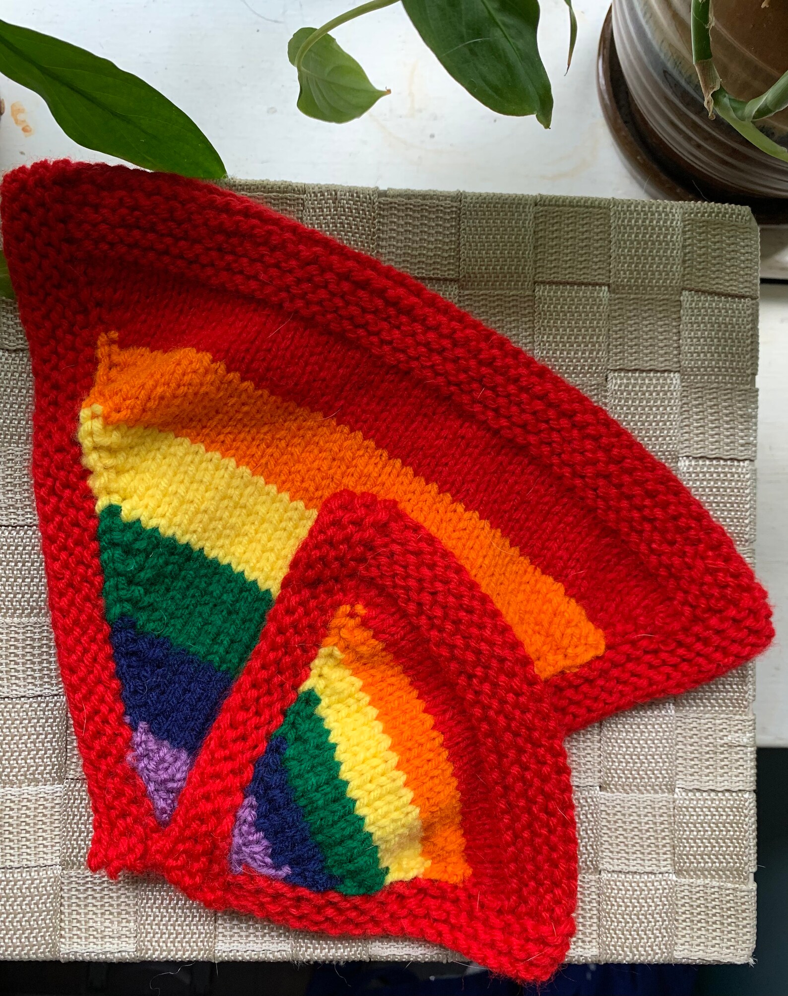 Knit Rainbow Dog Neckerchief LGBT Stripes Large - Etsy