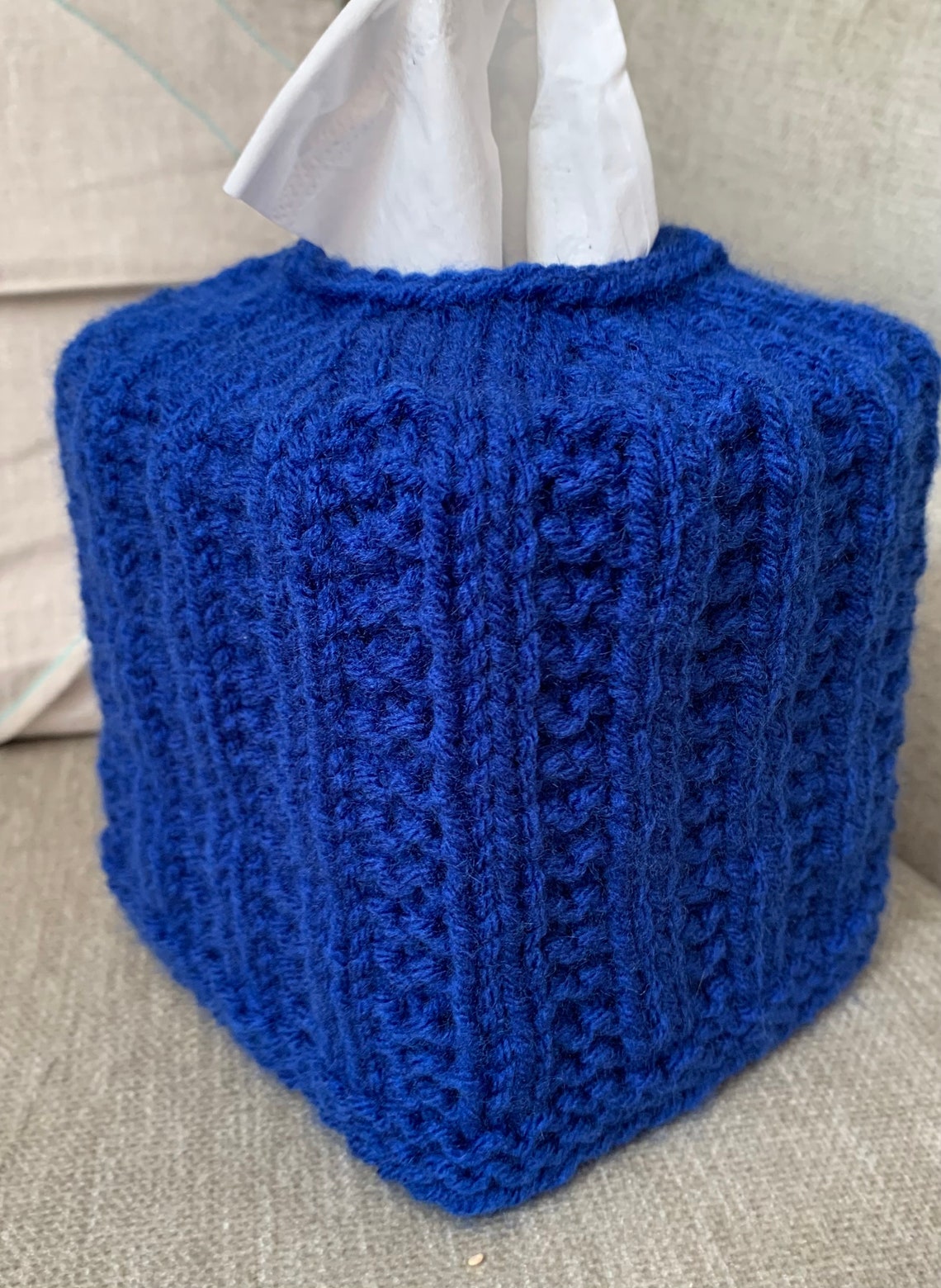 Knitting Instructions Tissue Box Cover Garter Rib Advanced Beginner ...