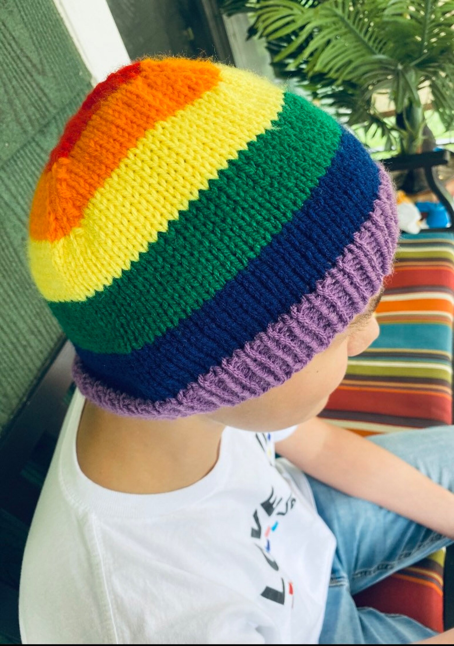 Rainbow Beanie Pride Hat Rainbow Knit Cap Pride Knit Cap Knit - Etsy