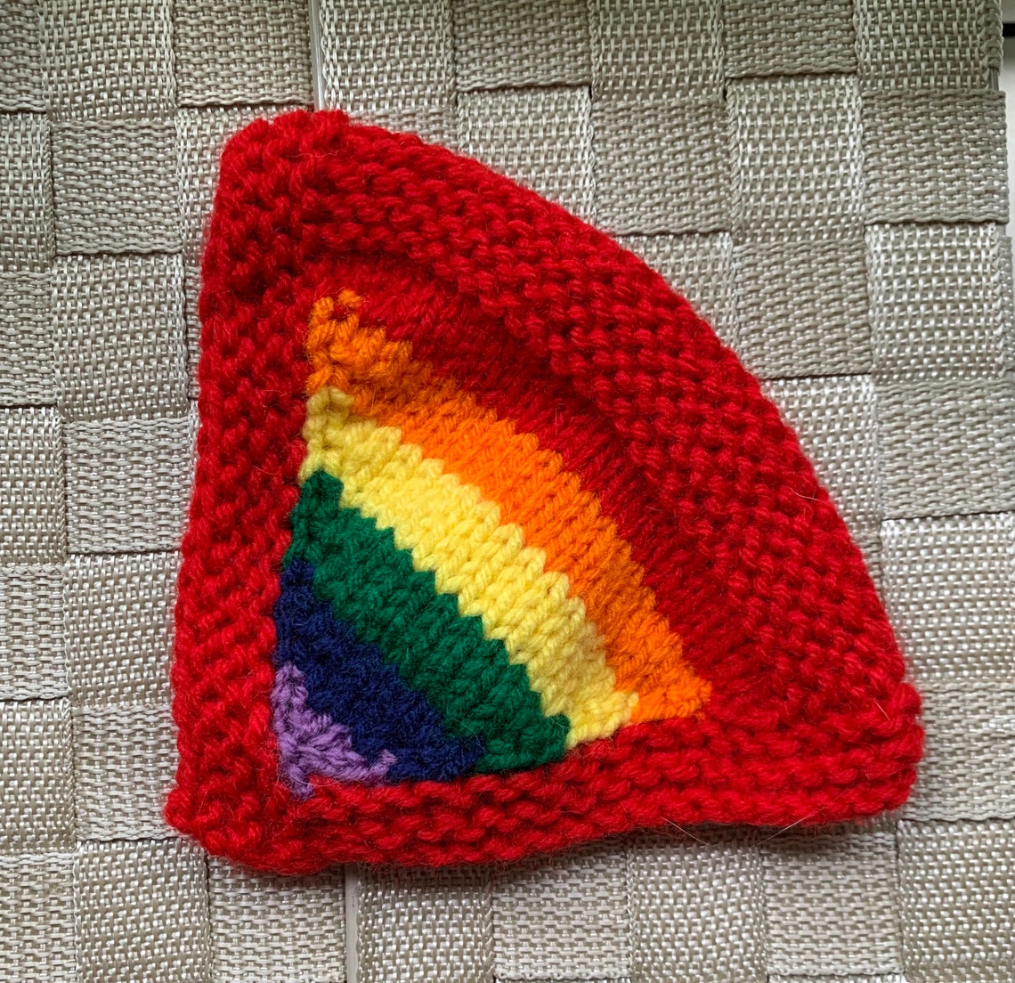 Knit Rainbow Dog Neckerchief LGBT Stripes | Etsy