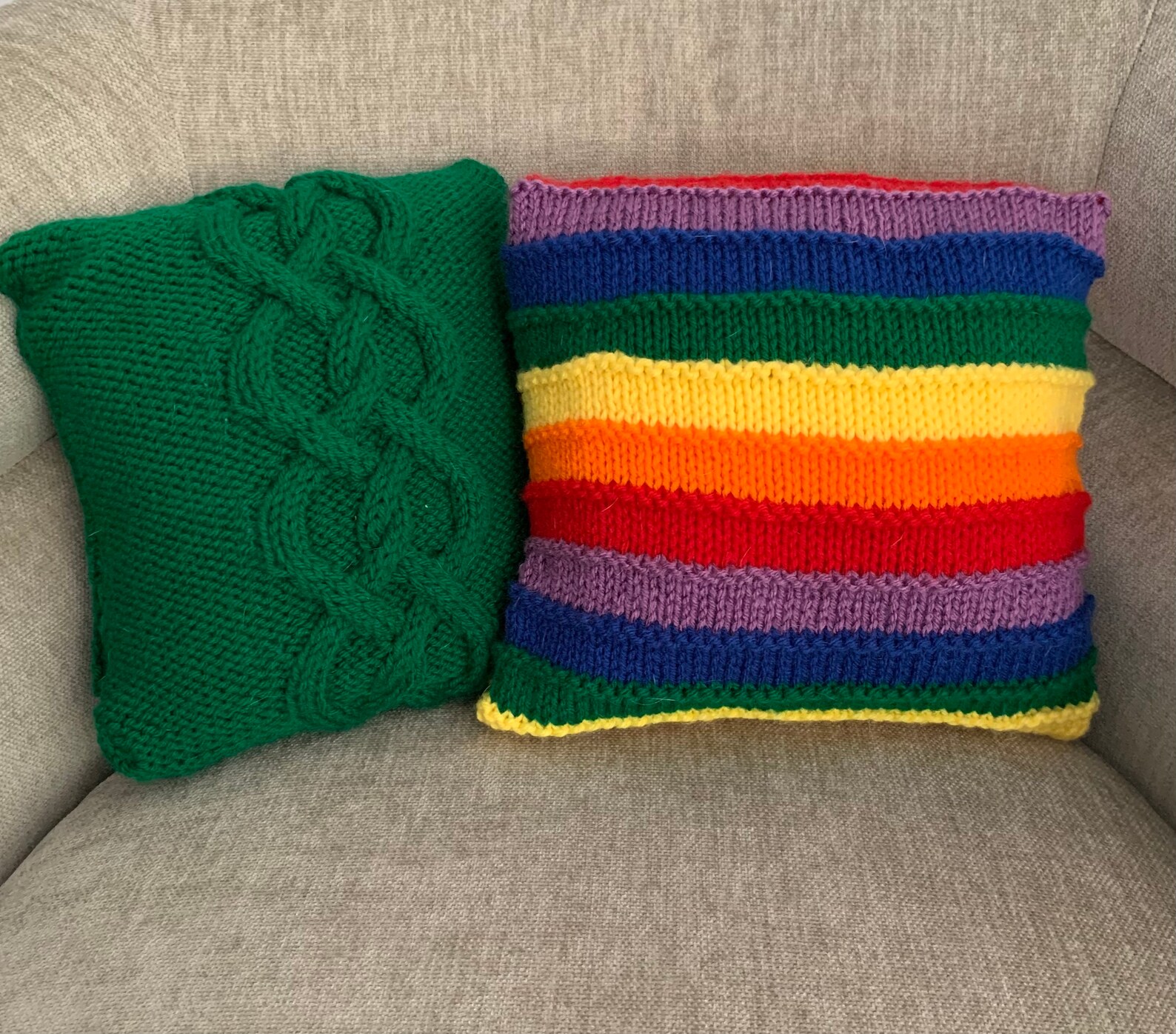 Knit 10” Square Rainbow Pride Pillow Cover - Etsy