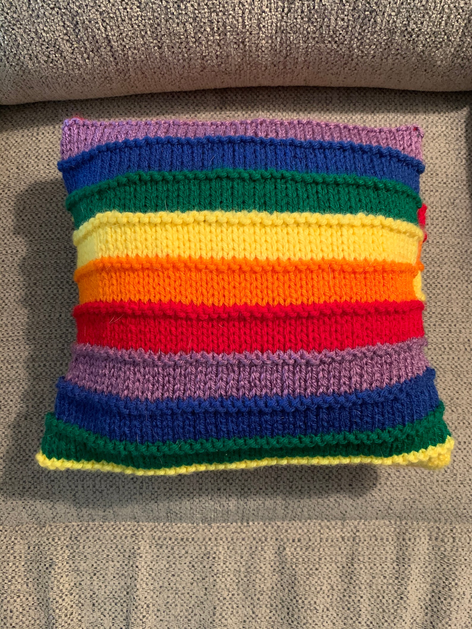 Knit 10” Square Rainbow Pride Pillow Cover - Etsy