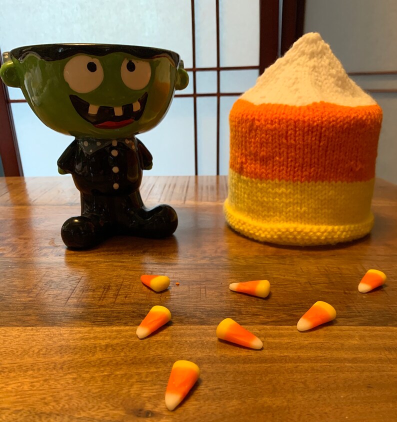 Knit Toilet Paper Roll Cover Candy Corn Halloween Yellow | Etsy