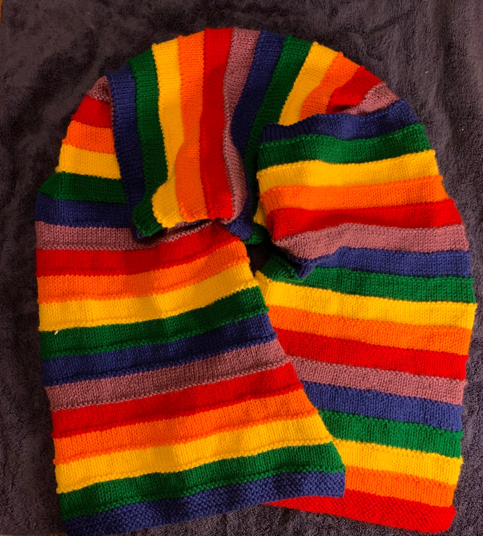 Rainbow Pride Knit Striped Scarf LGBTQ 10” Wide 48” Long - Etsy