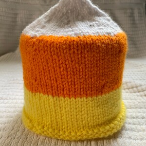 Knit Toilet Paper Roll Cover Candy Corn Halloween Decoration Yellow ...