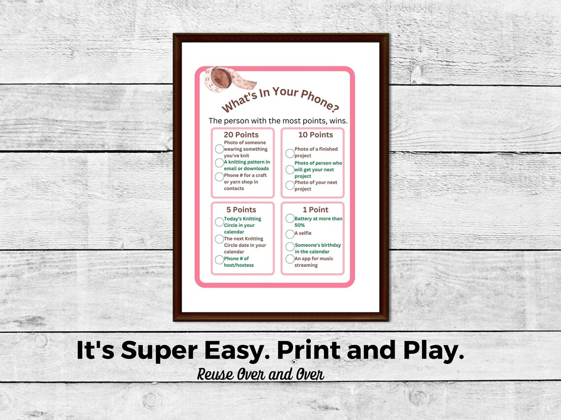 Printable Games for Lovers of Knitting and Crochet to Play - Etsy