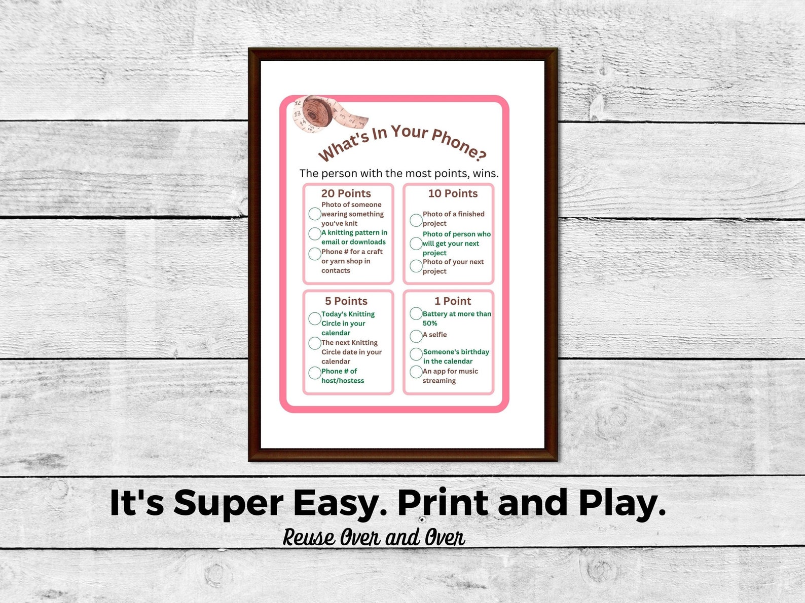 Printable Games for Lovers of Knitting and Crochet to Play - Etsy