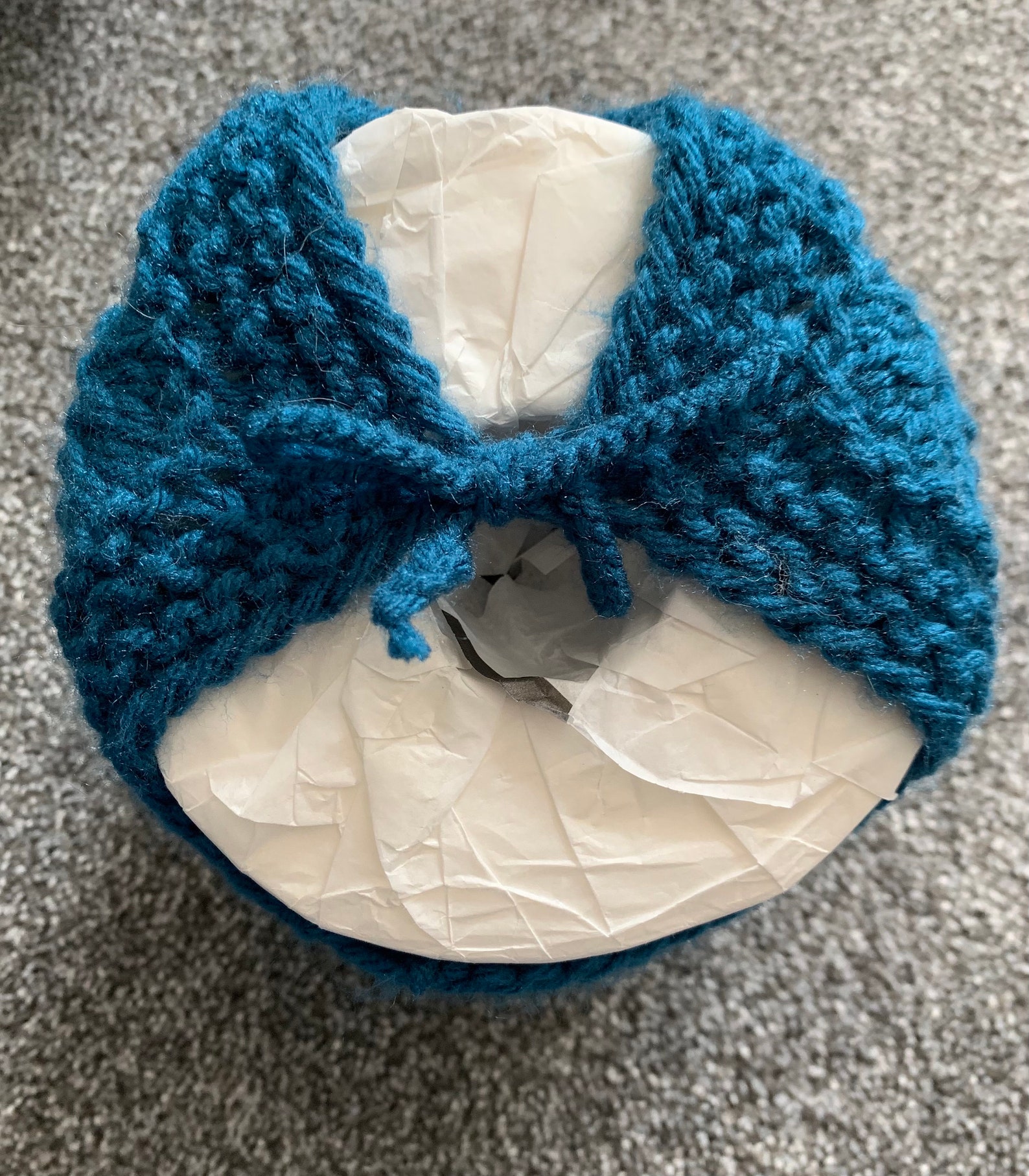 Knit Toilet Paper Roll Cover Seashell Wave Ocean Blue - Etsy