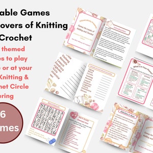 Printable Games for Lovers of Knitting and Crochet to Play Alone or in ...