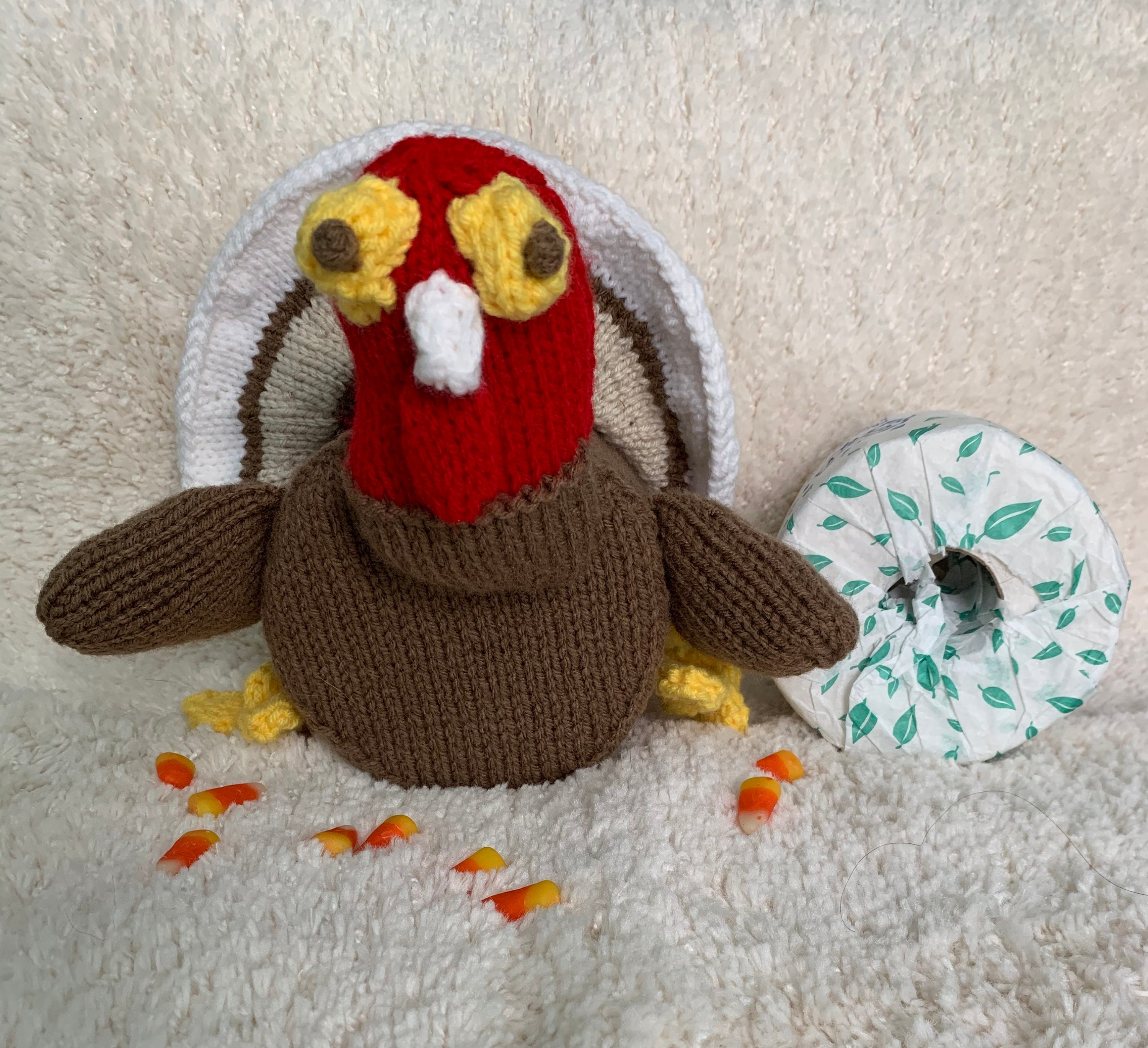 Knit Toilet Paper Roll Cover Thanksgiving Turkey Autumn - Etsy