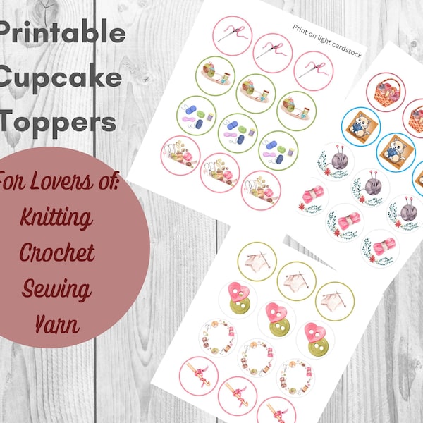 Sewing Theme Cupcake Toppers - Etsy