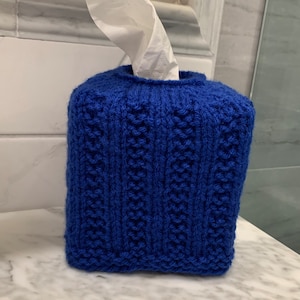 Knitting Instructions Tissue Box Cover Garter Rib Advanced Beginner ...