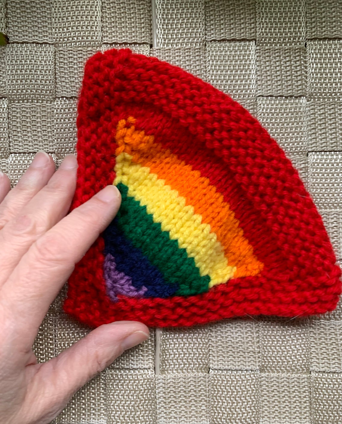 Knit Rainbow Dog Neckerchief LGBT Stripes | Etsy