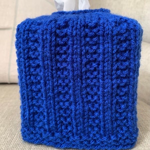 Knitting Instructions Tissue Box Cover Garter Rib Advanced Beginner ...
