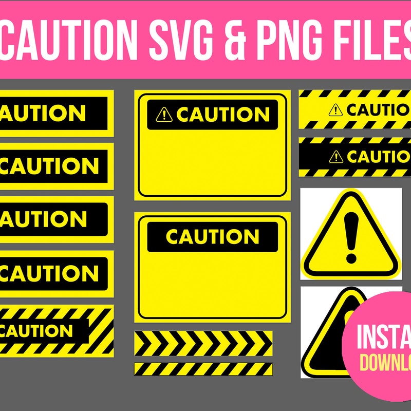 Caution Svg - Etsy UK