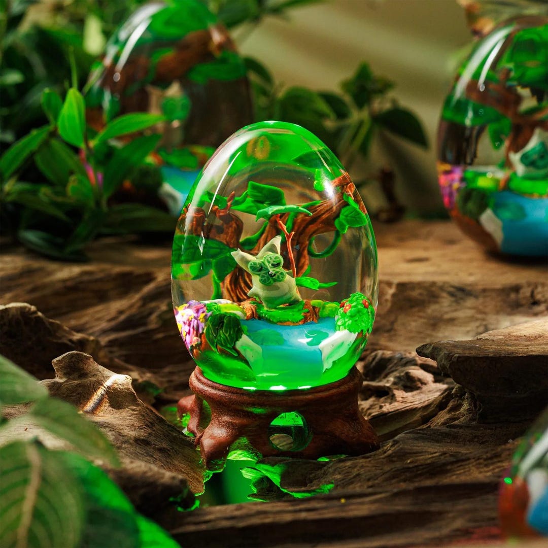 Zelda Korok Epoxy Resin Egg Lamp Forest Spirit Night Light Handmade ...