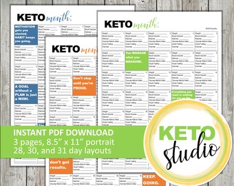Keto Starter Kit, Keto Planner, Keto Printable, Keto Tracker, Weight ...