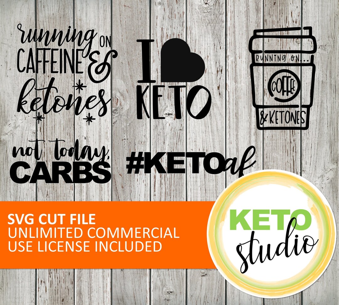 Keto Bundle Digital Cutting File SVG PNG DXF Coffee & - Etsy