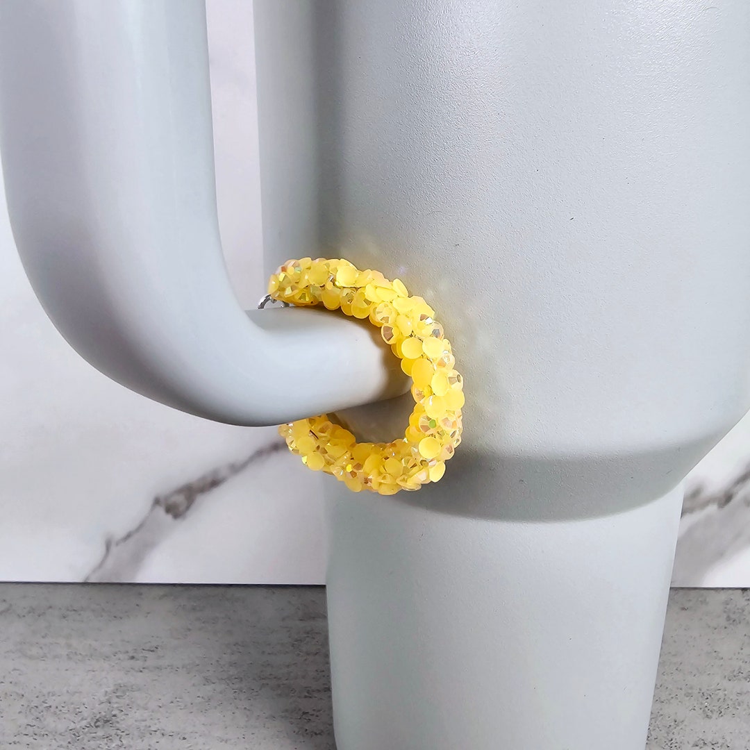 Chunky Neon Orange Handle Stacker, Tumbler Handle Charms, Tumbler ...