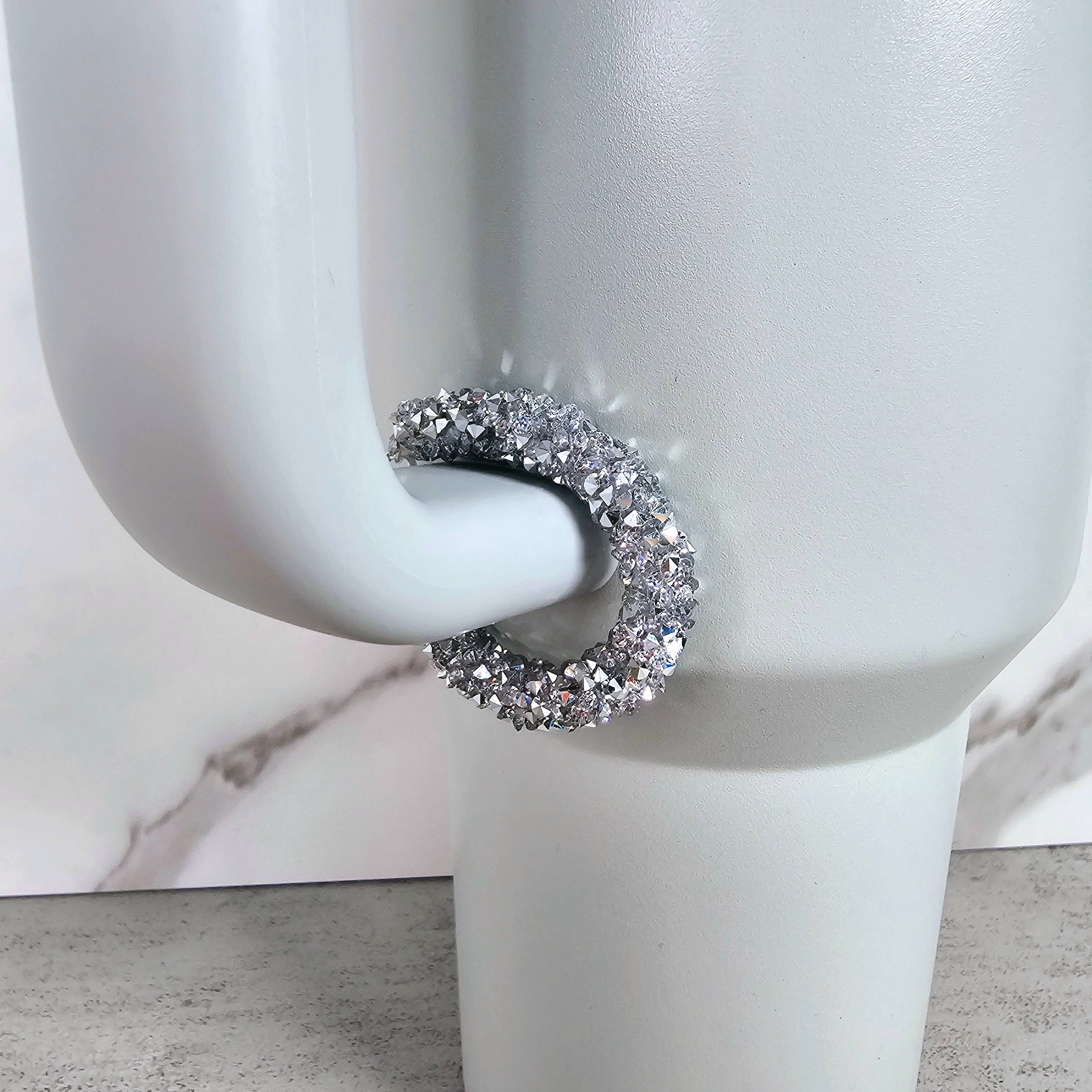 Silver Bling Handle Stacker, Tumbler Handle Charms, Tumbler Accessories ...
