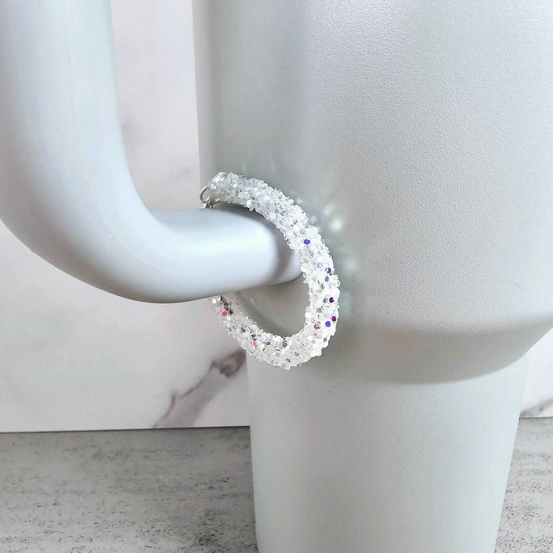 Glistening White Handle Stacker, Tumbler Handle Charms, Tumbler ...