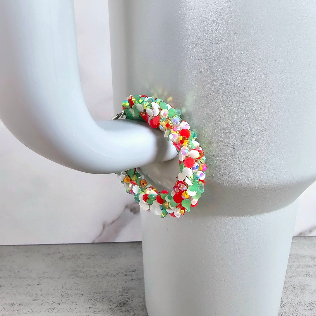 Chunky Christmas Bling Handle Stacker, Tumbler Handle Charms, Tumbler ...
