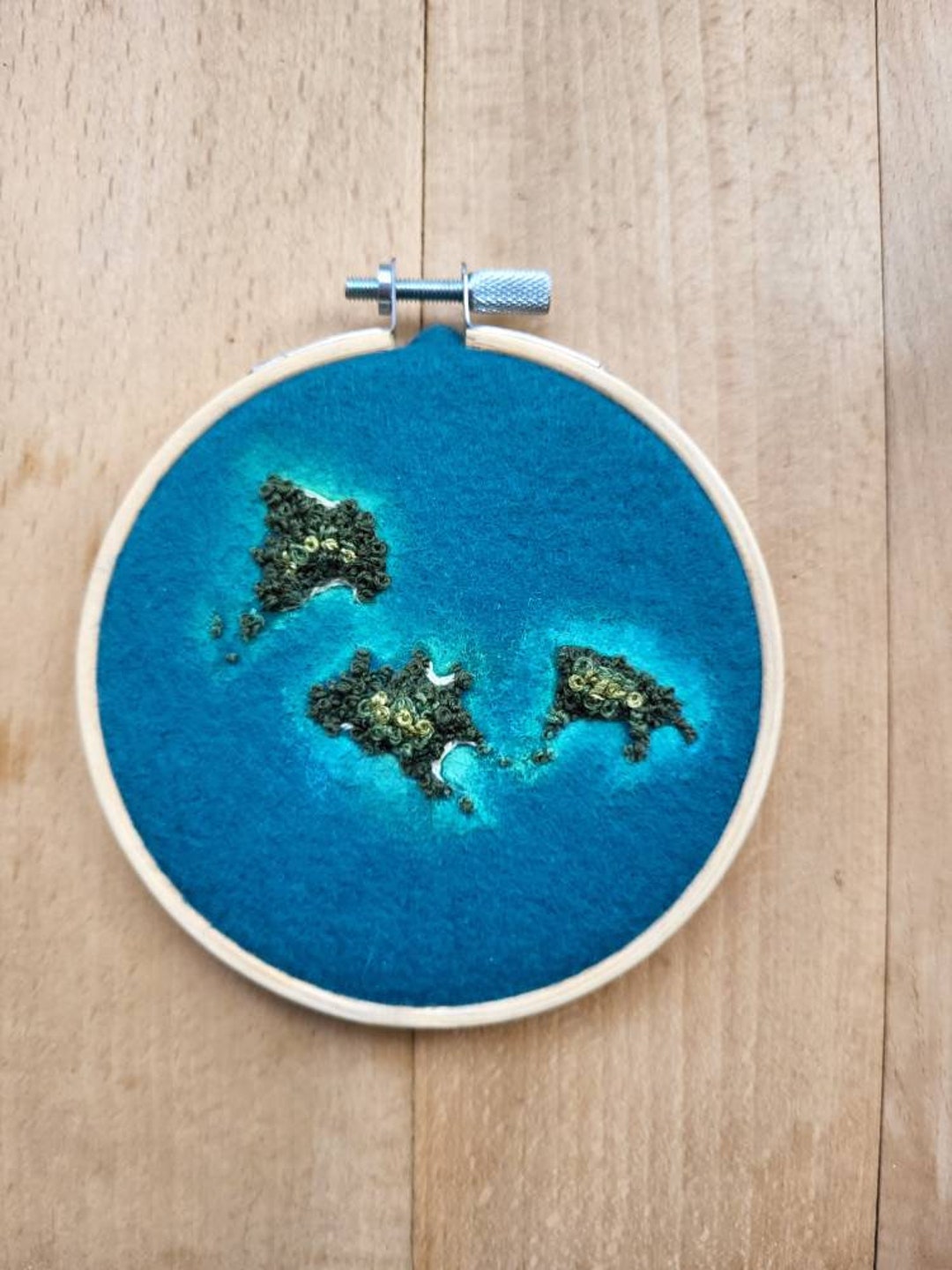 Desert Island Embroidery - Aerial View - Tropical - Sea - Ocean ...