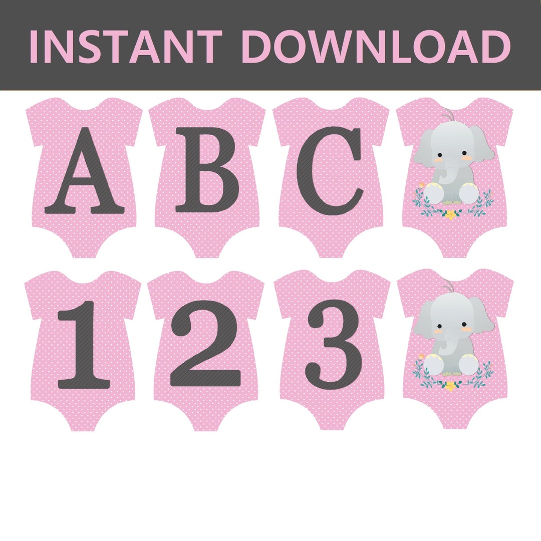 Baby Shower Banner It's a Girl Banner Pink Baby Theme Banner Baby ...