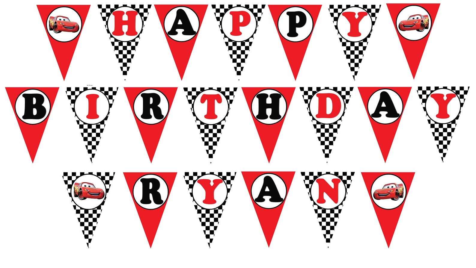 Cars Theme Banner - Disney Cars Birthday Decor - Boy's Birthday Party ...