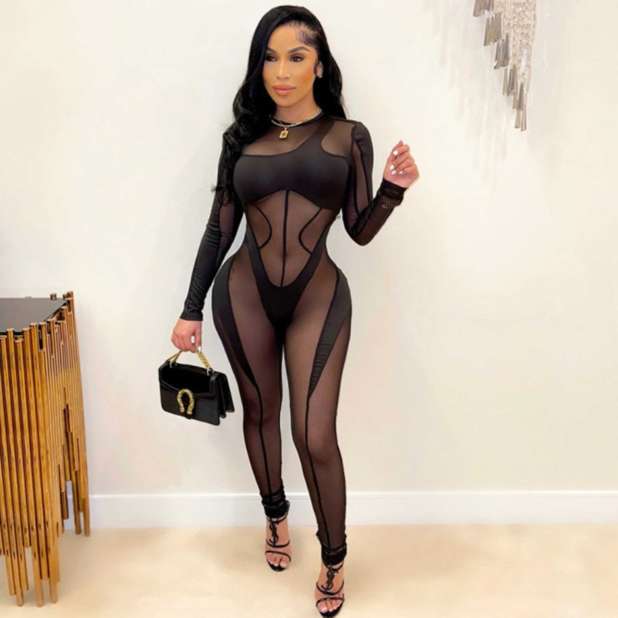 Mesh See Through Nightclub Jumpsuit - Etsy Mesh See Through Nightclub Jumpsuit - Etsy