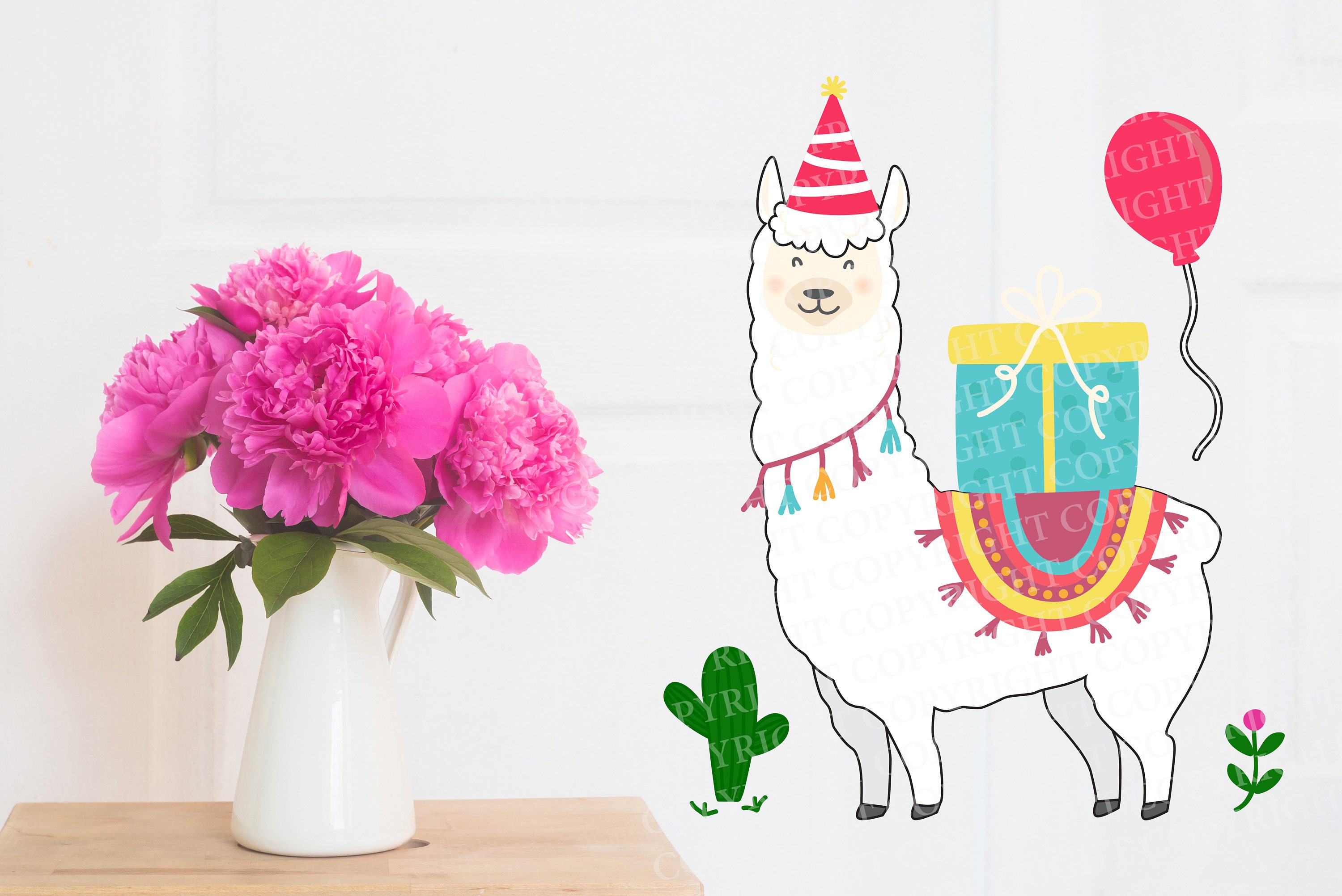 Happy Birthday Alpaca | Happy Birthday Digital Download PNG, EPS, JPG ...