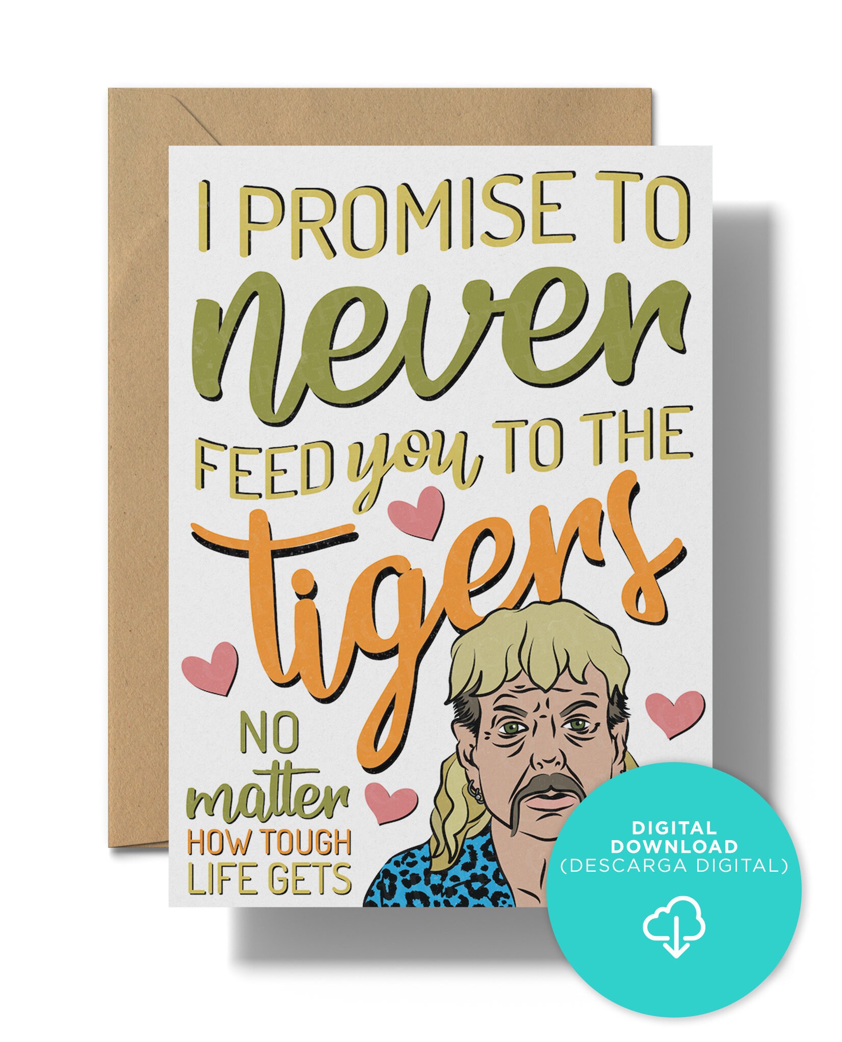 Joe Exotic Card / Tiger King Card / Funny Happy Printable Card ...