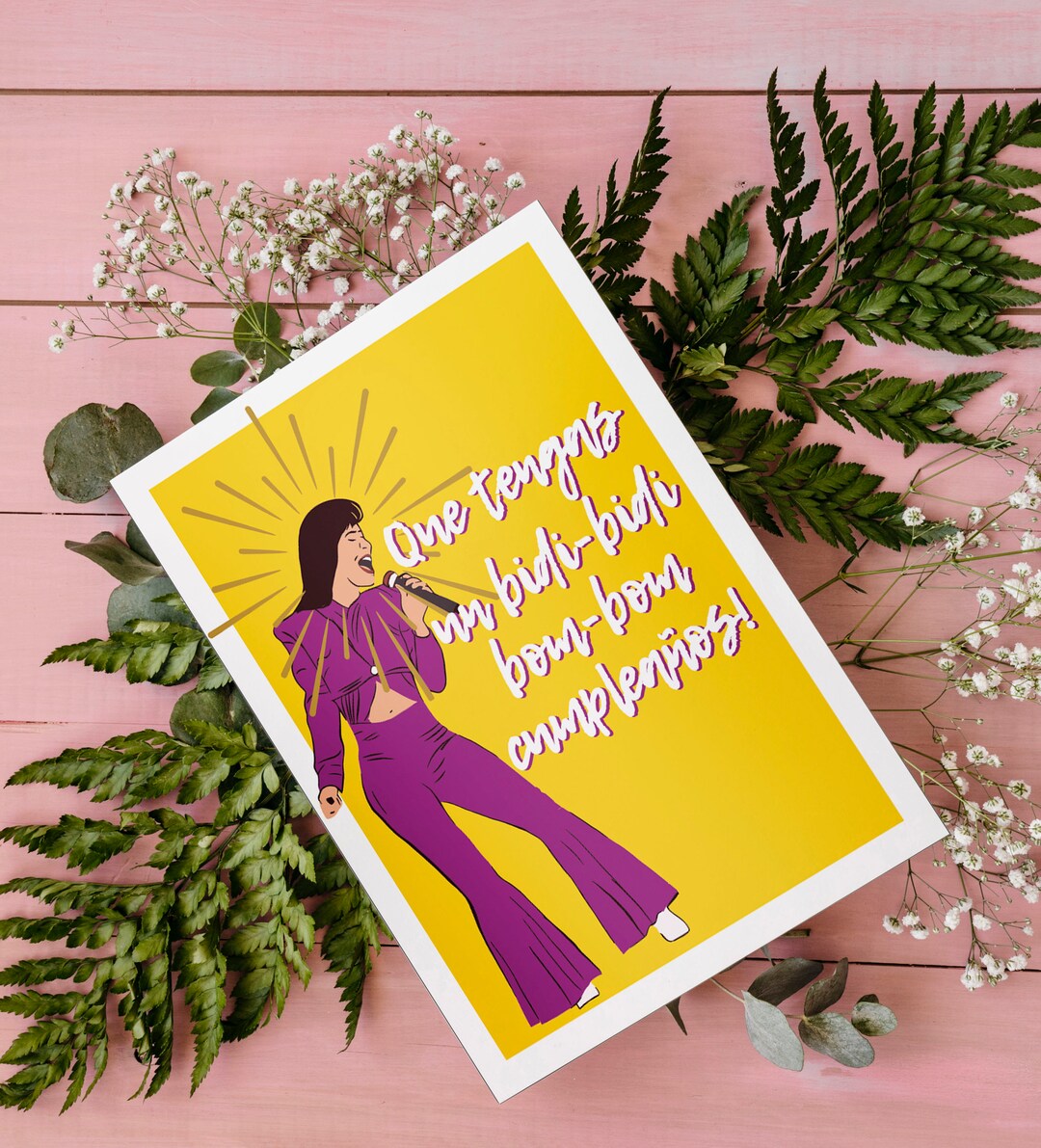 Que Tengas Un Bidi-bidi Bom-bom Cumpleaños! / Selena / Tarjeta Para ...