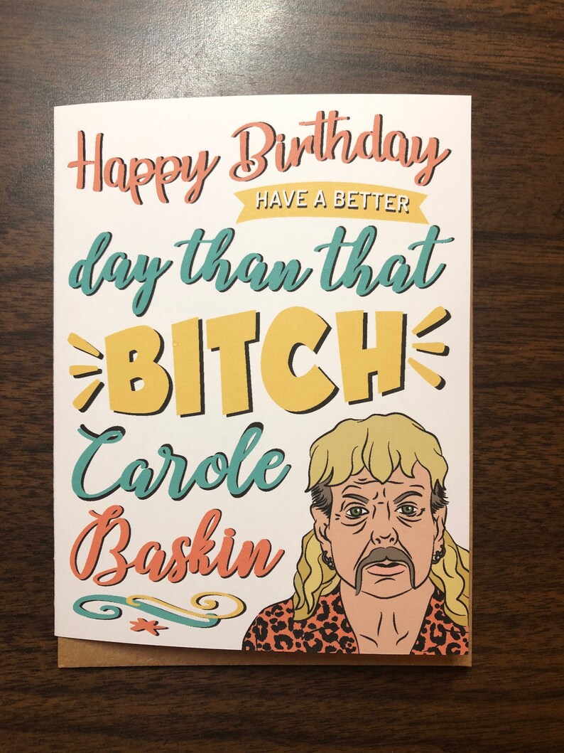 Joe Exotic Card / Tiger King Card / Funny Happy Birthday - Etsy