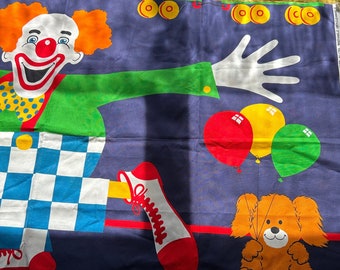 Blue Jester Fabric the Fool by Vo Aka Virginiao Blue Whimsical Jester ...